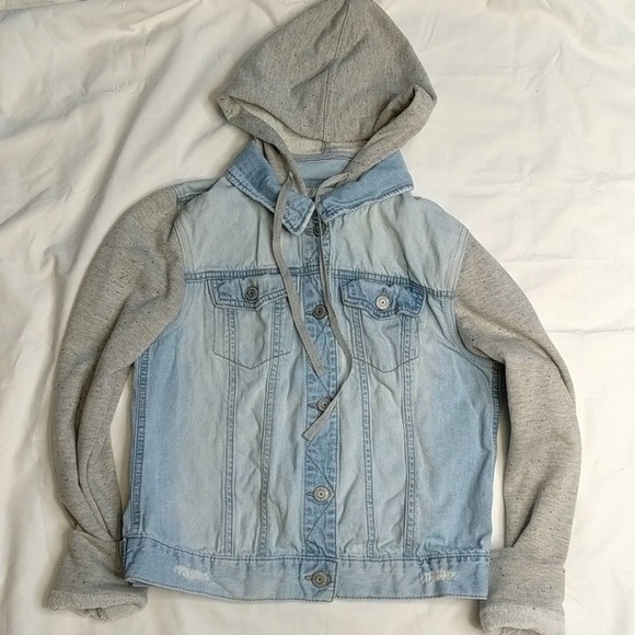 Mudd | Jackets & Coats | 25 Mudd Girl Size M Hooded Denim Jacket | Poshmark